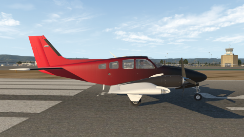 Default Baron B58 "Crimson-Black" Livery - General Aviation - X-Pilot